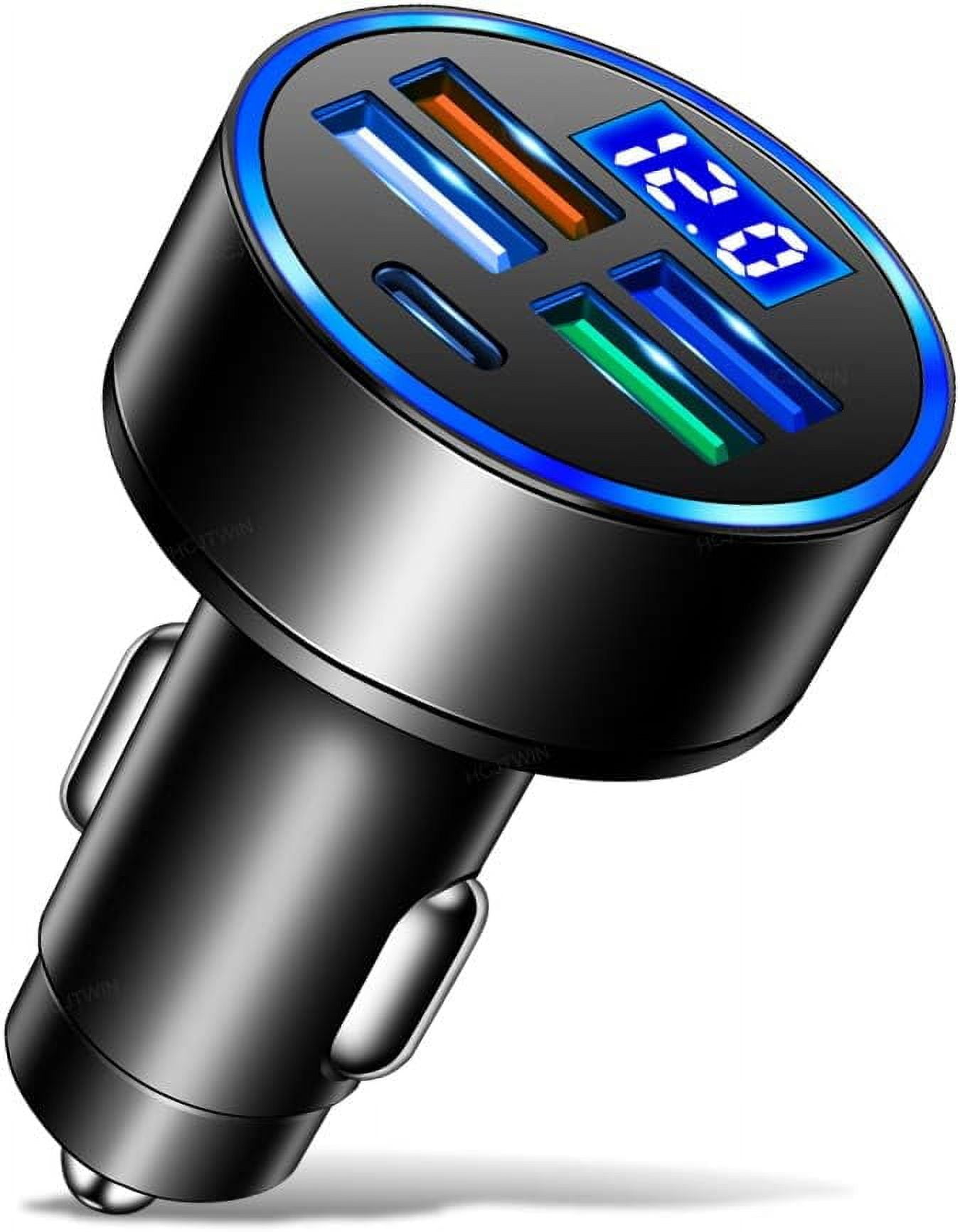 ENFOURCLASS 6-Port Fast Car Charger (1-Pack) with Voltage Monitor, PD+QC3.0 Dual Quick Charge ...