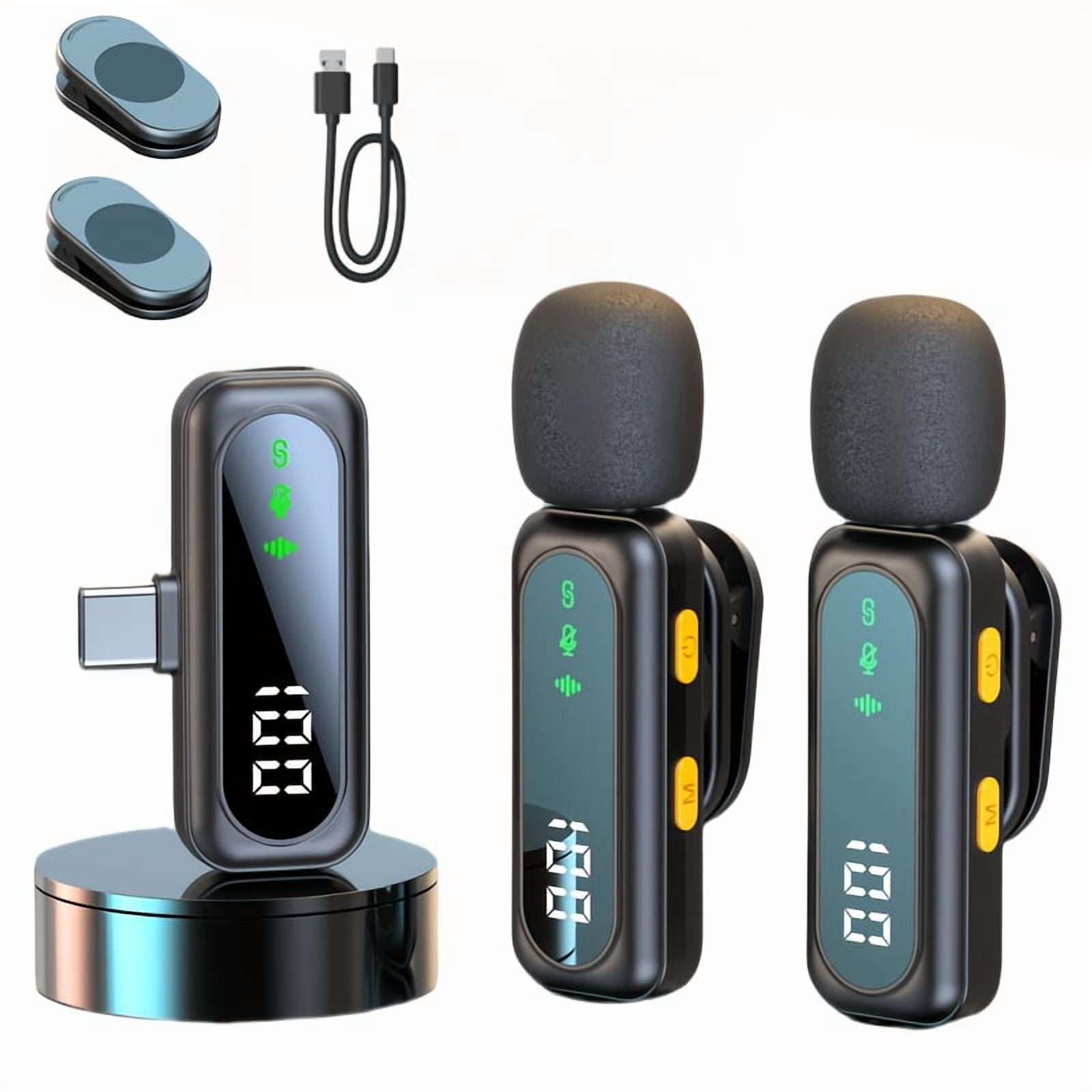 ENFOURCLASS Professional Wireless Lavalier Mic with DSP Noise Reduction ...