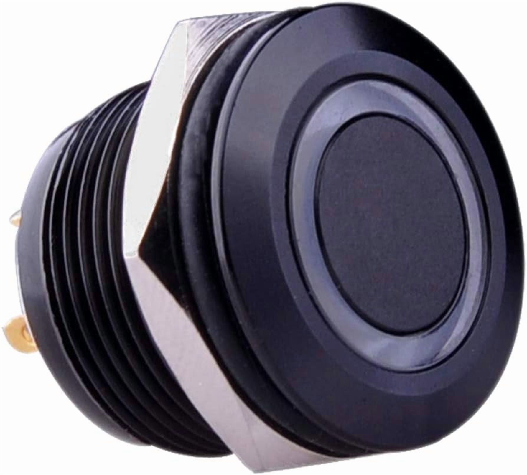 ENFOURCLASS U19D1 19mm Momentary Push Button Switch - 1NO SPST Black ...