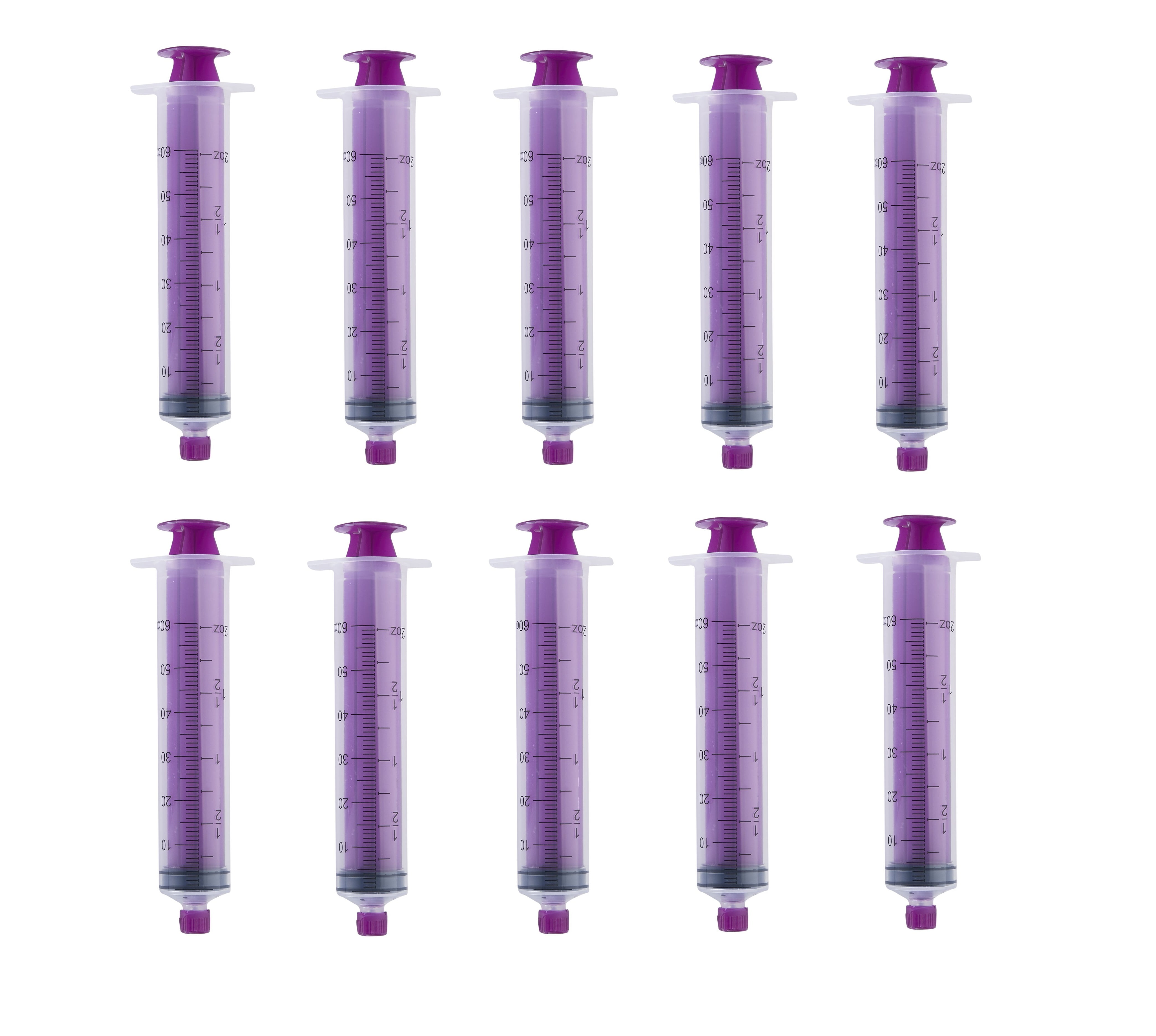 ENFit Reusable Syringe w/O-ring-60ml / 2oz Quantity: 10 Individually ...