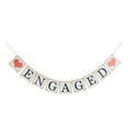 ENGAGED Letter Engagement Party Decoration Photo Prop Banner Set 9 in 1 ...