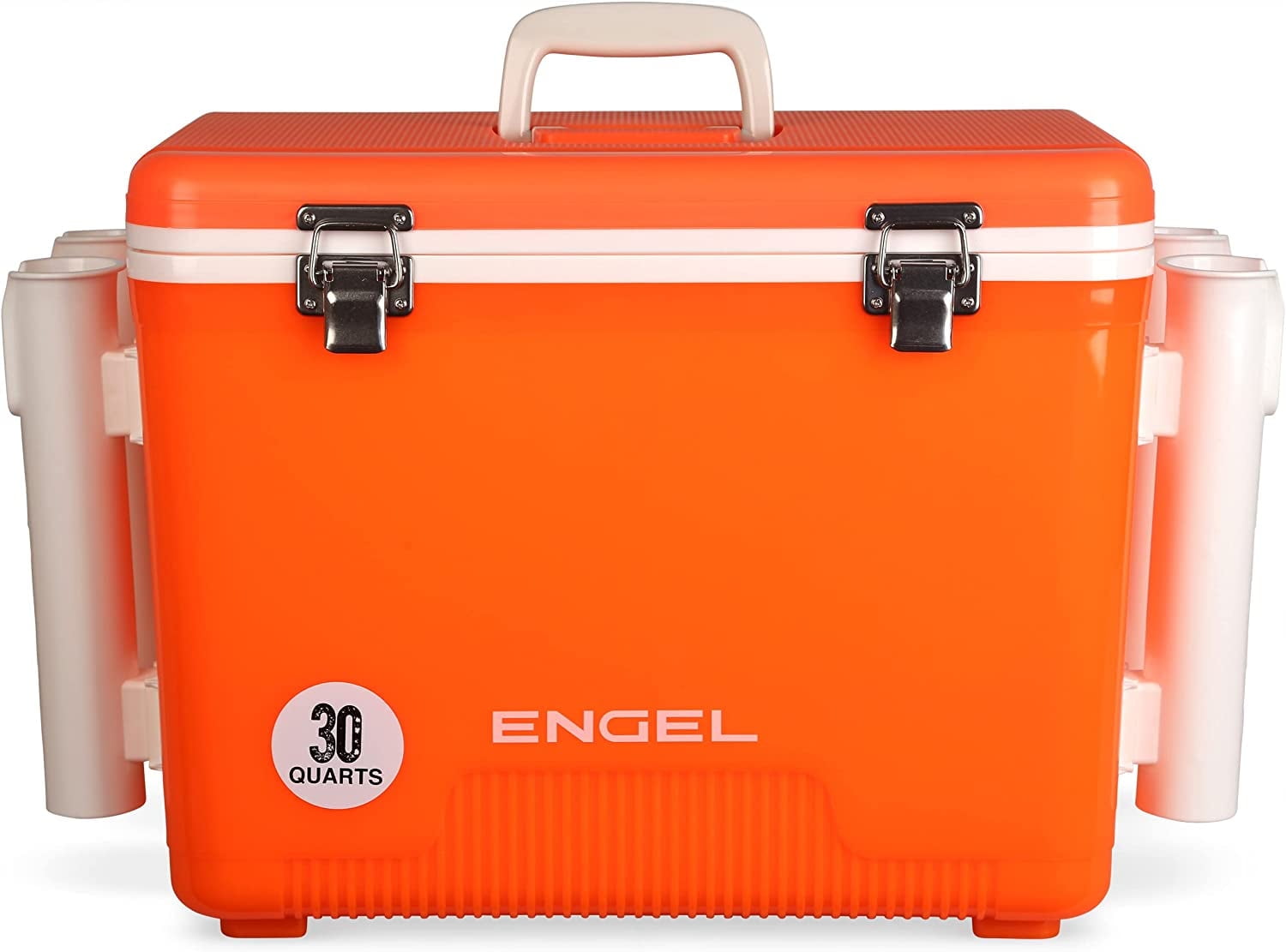 ENGEL 30 Qt Leak-Proof Insulated Drybox Cooler with 4 Rod Holders ...