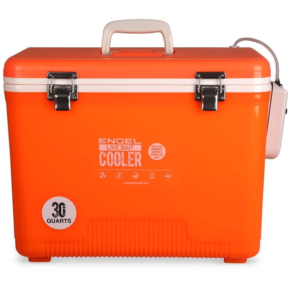 ENGEL 30 Qt Live Bait Cooler with 2-Speed Portable Aerator Pump ...
