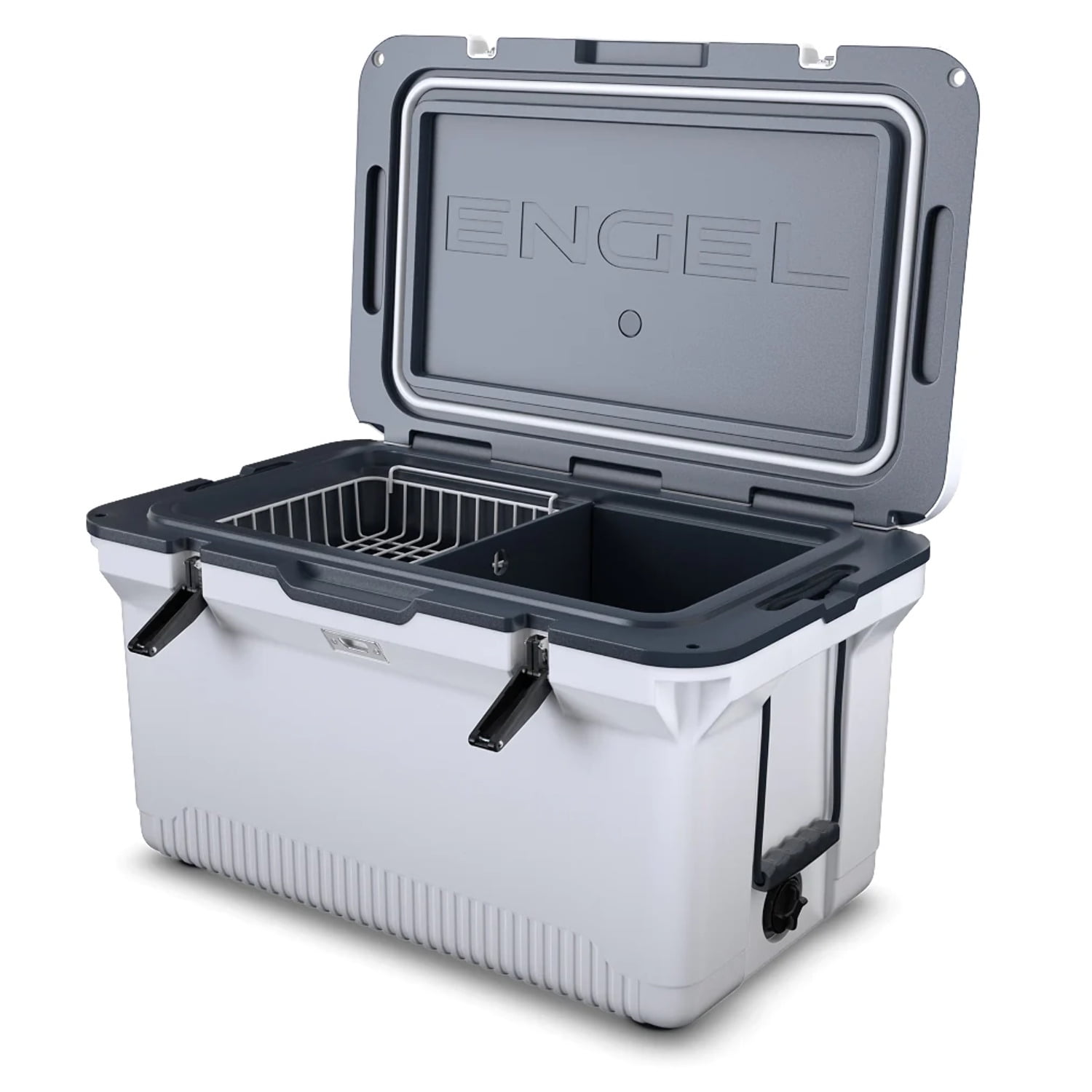 ENGEL 60 Qt UltraLite Outdoor Ice Chest with Drain Plug, Divider & Wire ...