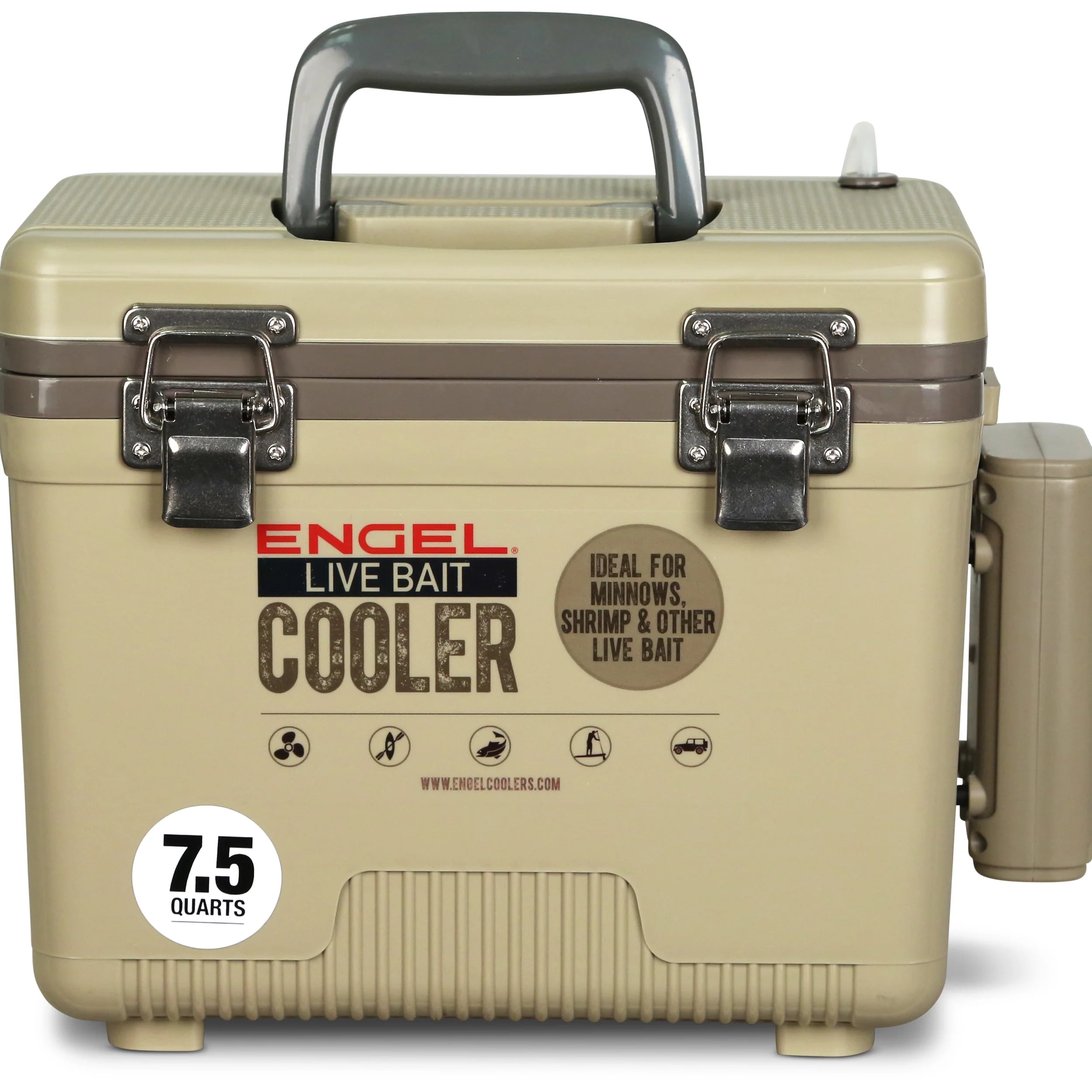 ENGEL 7.5 Qt Live Bait Pro Cooler with Rechargeable Aerator - Tan 7.5 ...