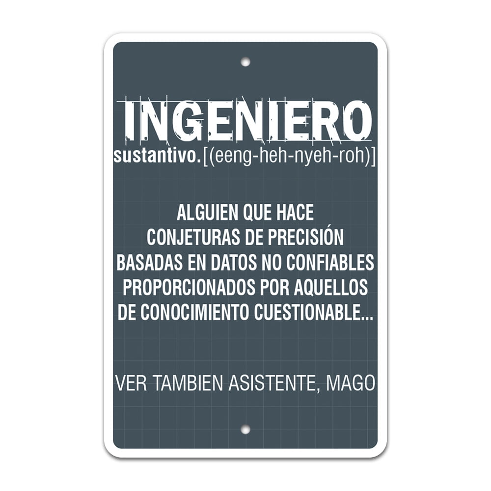 ENGINEER GUESS WORK Sign work engineering student job | Indoor/Outdoor ...