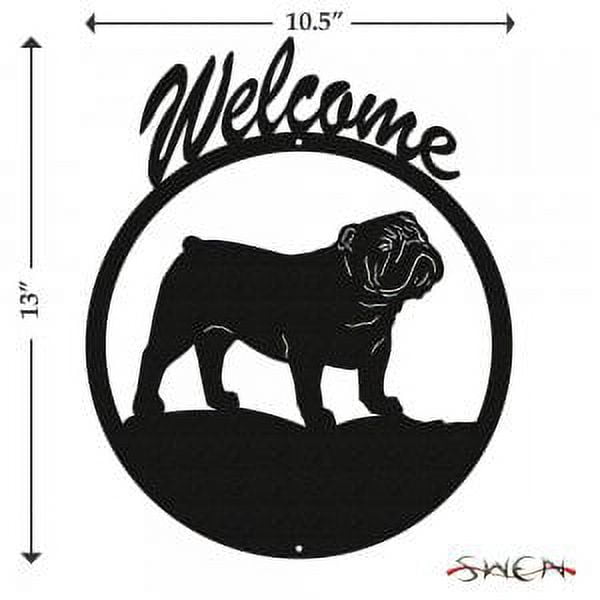 ENGLISH BULLDOG Welcome Sign - Walmart.com