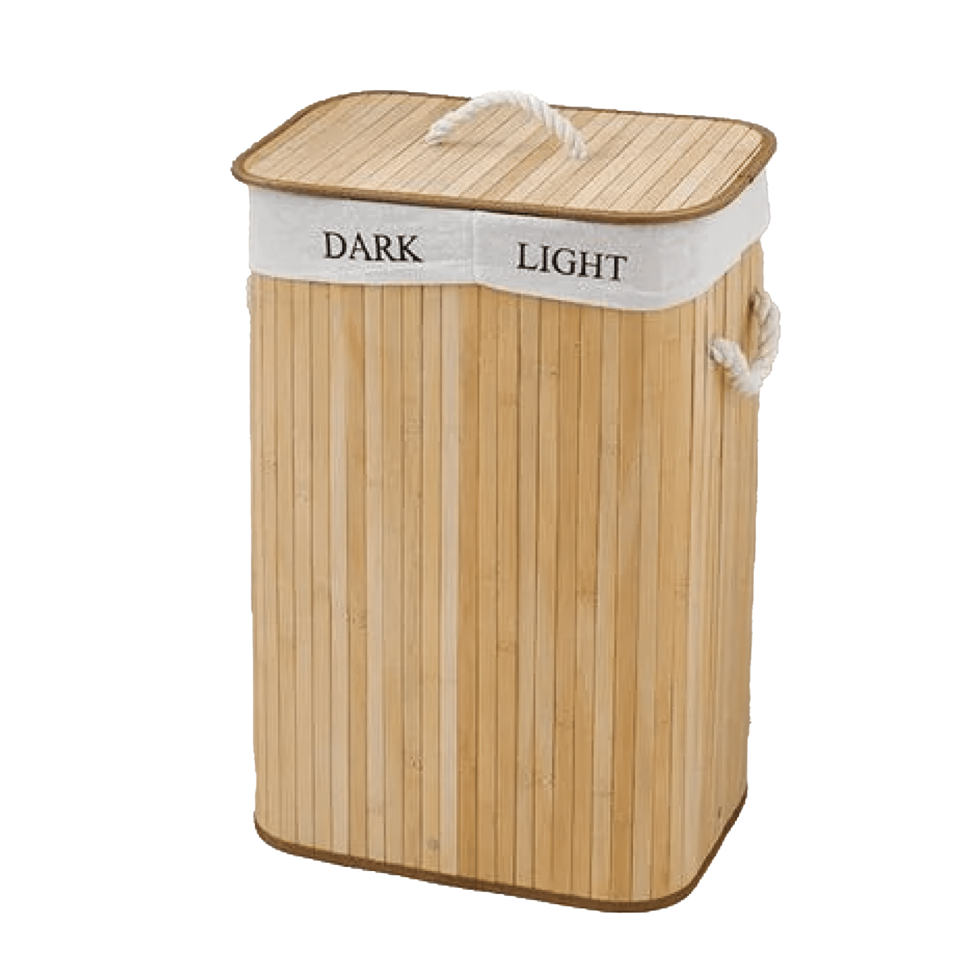 ENGLISH HOME Bamboo Foldable Laundry Basket with Lid, Hamper Basket ...