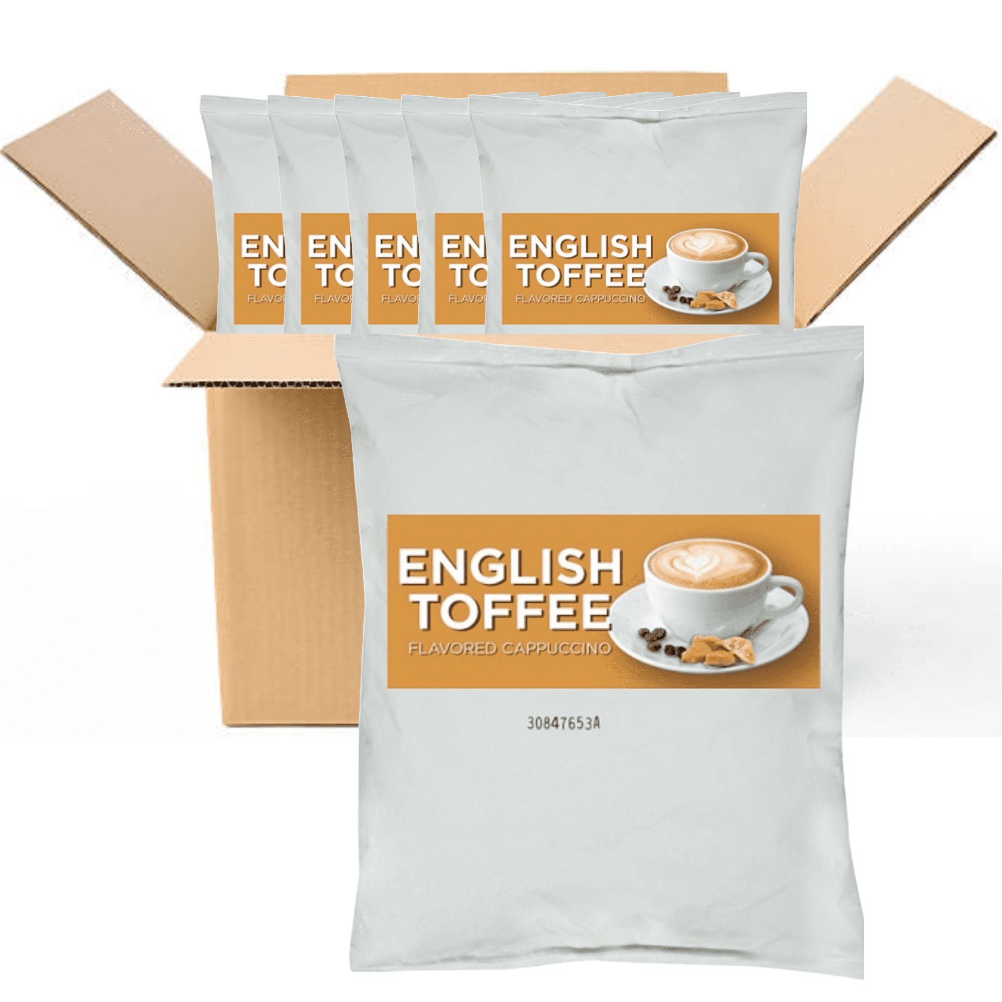 ENGLISH TOFFEE Cappuccino Mix 2 LB Pouches 6 Count Per (POWDER FOR ...