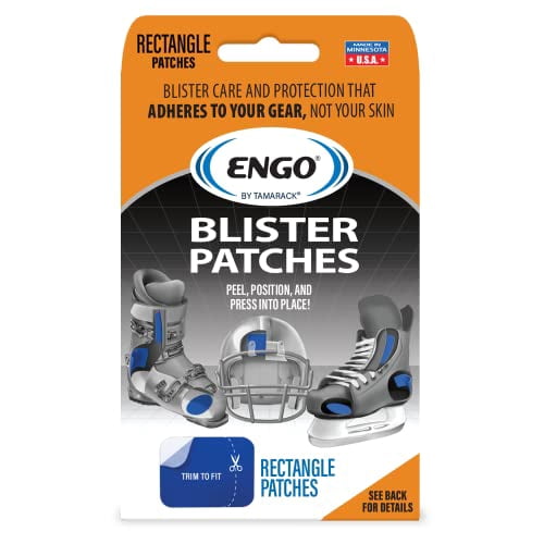 ENGO Rectangle Blister Prevention Patches | Trim to Fit Boots, Skates ...