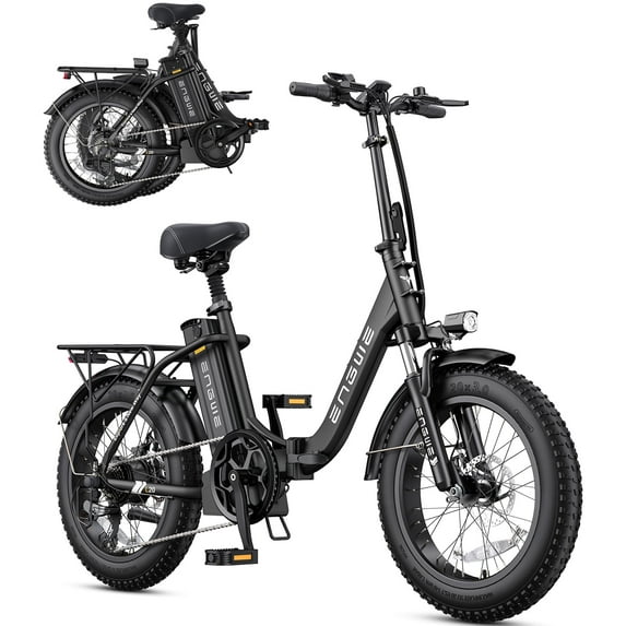 ENGWE L20 2.0 750W Folding Electric Bike for Adults Women 20*3.0 Fat Tire Step Thru Ebike 28MPH ...