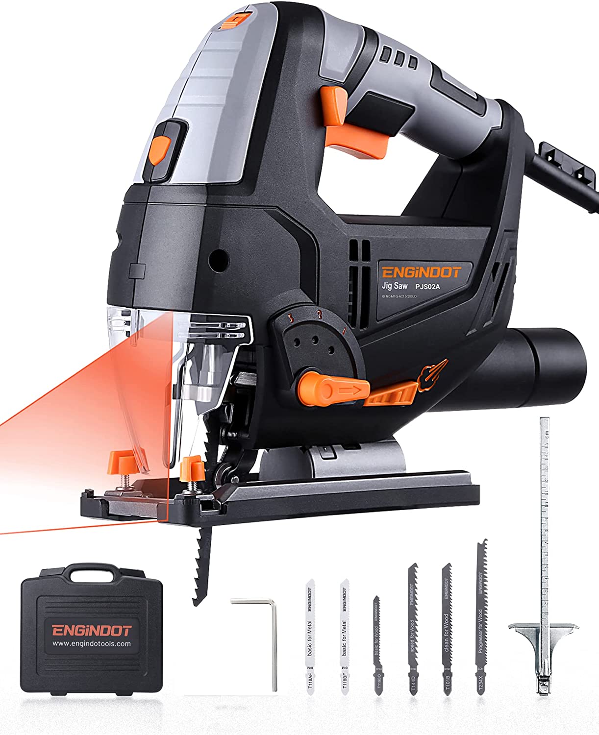 WEN 6.6-Amp Variable Speed Orbital Jig Saw with Laser and LED Light ...