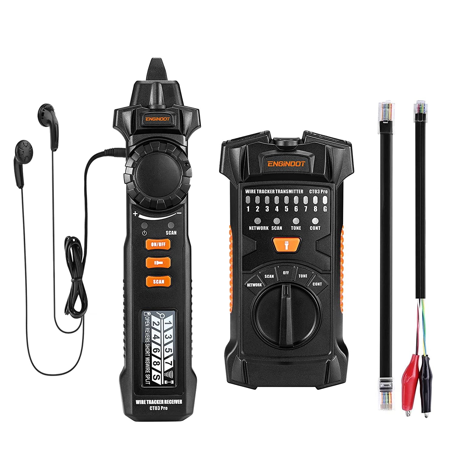 ENGiNDOT Network Cable Teater, Cable Toner & Tester, RJ11 RJ45 Line ...