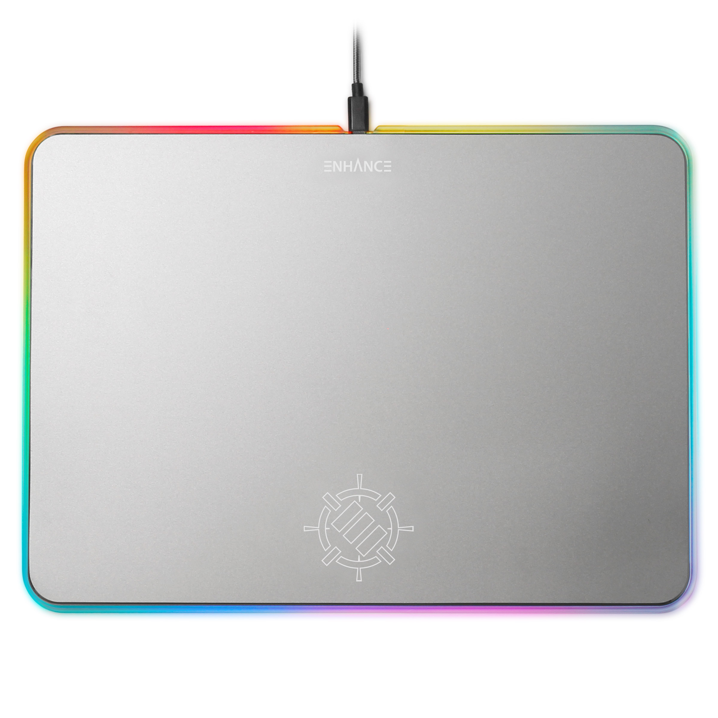 ENHANCE Metal LED Gaming Mouse Pad - Large Aluminum Alloy Surface with ...