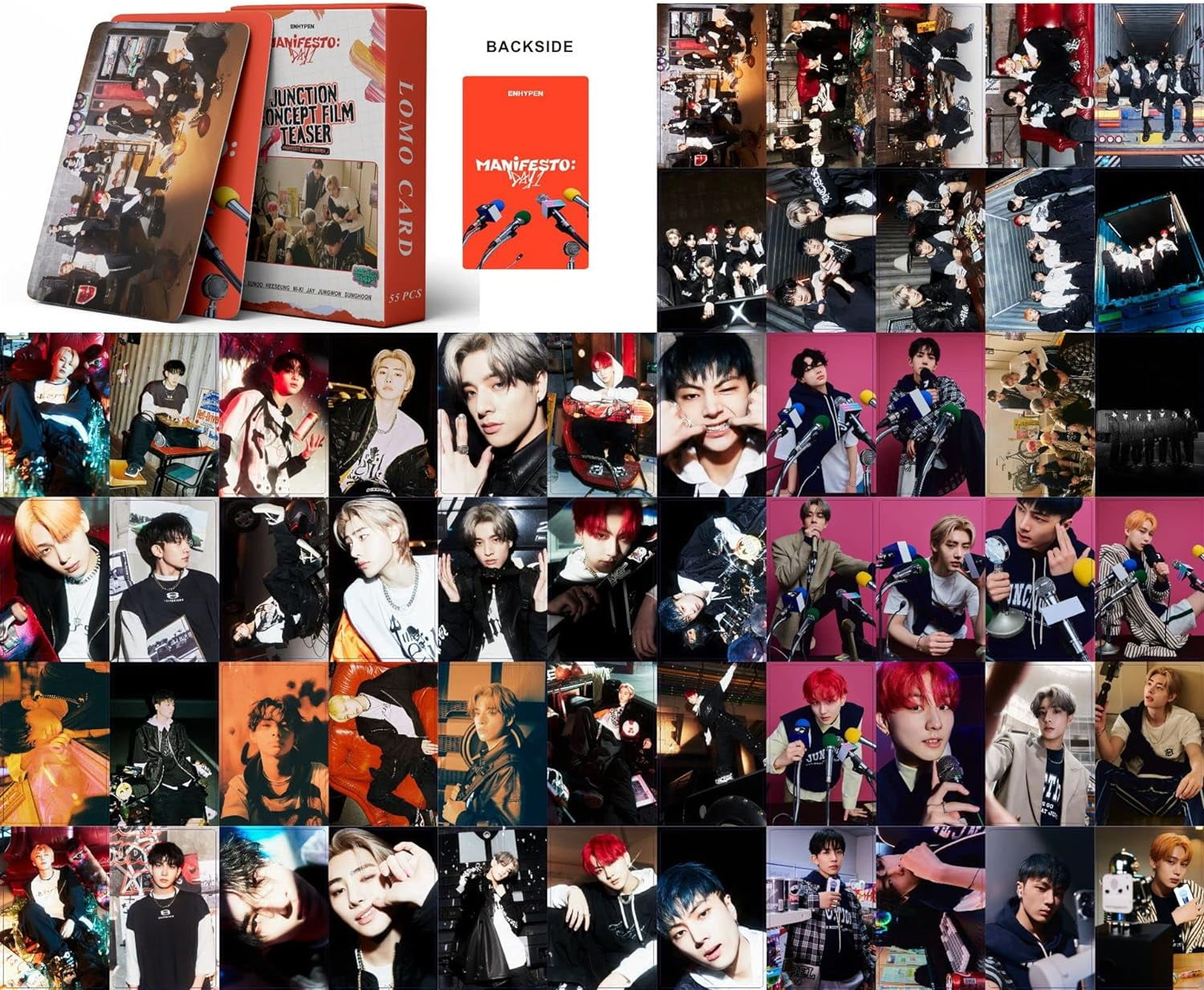ENHYPEN 55pcs ENHYPEN Lomo Cards ENHYPEN MANIFESTO: DAY 1 Album Lomo Cards Enhypen Poster Cards ...