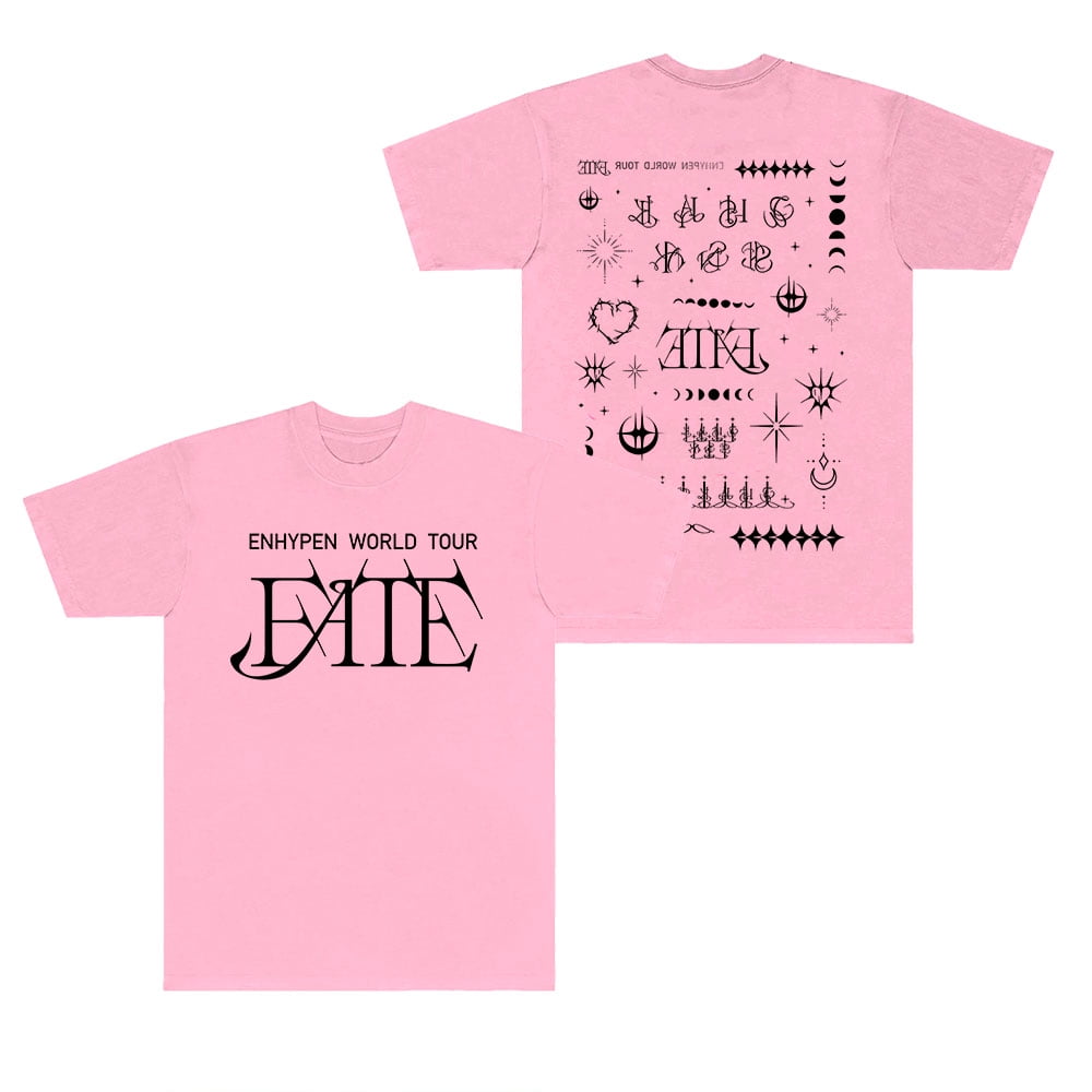 ENHYPEN Fate World Tour Merch Tee New Logo T-shirts Women Men Fashion ...