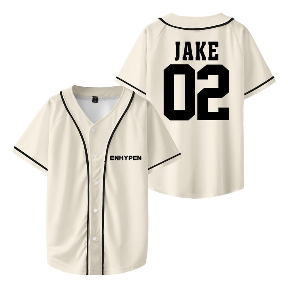 ENHYPEN Jake Merch V-Neck Shirts Baseball Jersey Shirt Women Men ...