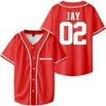 ENHYPEN Jay Merch V-Neck Shirts Baseball Jersey Shirt Women Men Fashion ...