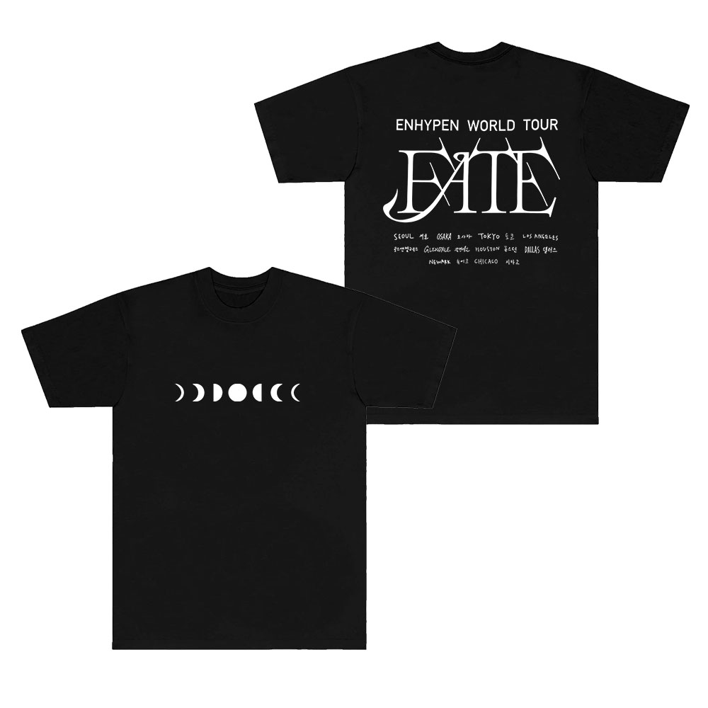 ENHYPEN Logo T-shirts Fate World Tour Merch Tee Unisex Fashion Casual ...