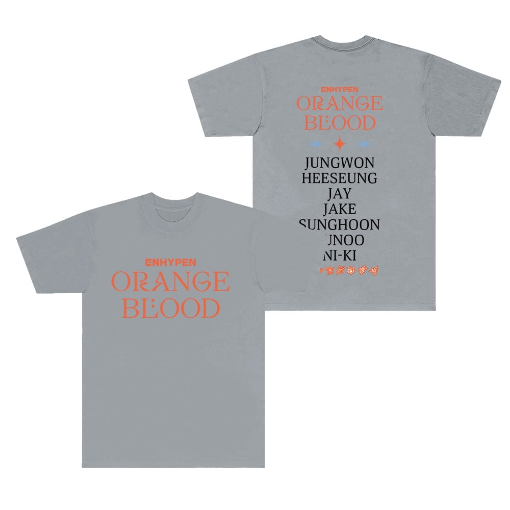 ENHYPEN Orange Blood T-shirts Fate Tour Merch Short Sleeve Tee Women ...