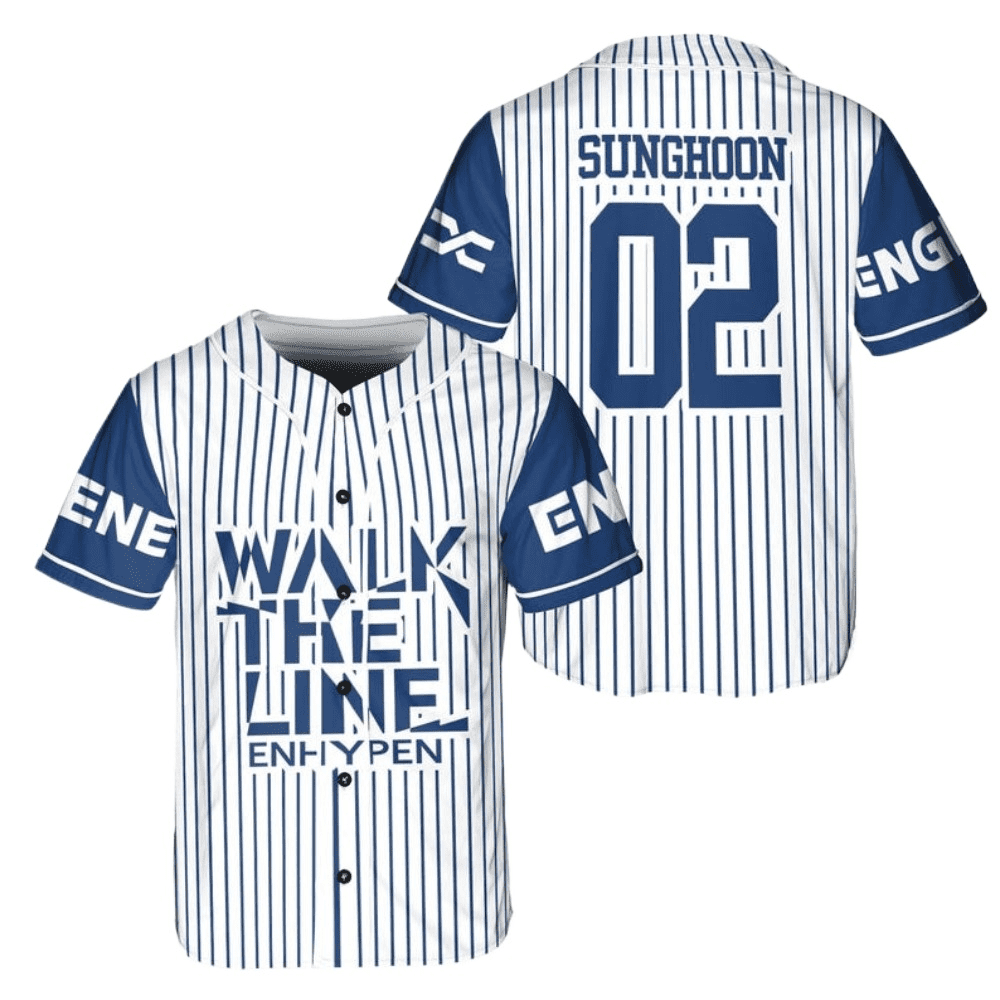 ENHYPEN World Tour 2025 Walk The Line Baseball Jersey – Unisex Kpop ...