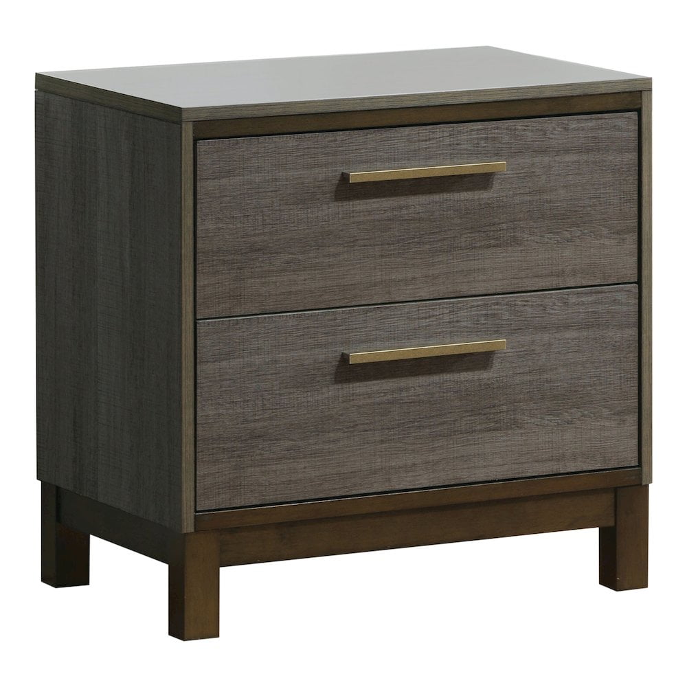 ENITIAL STAR Charlsie Solid Wood 2-Drawer Nightstand in Antique Gray ...