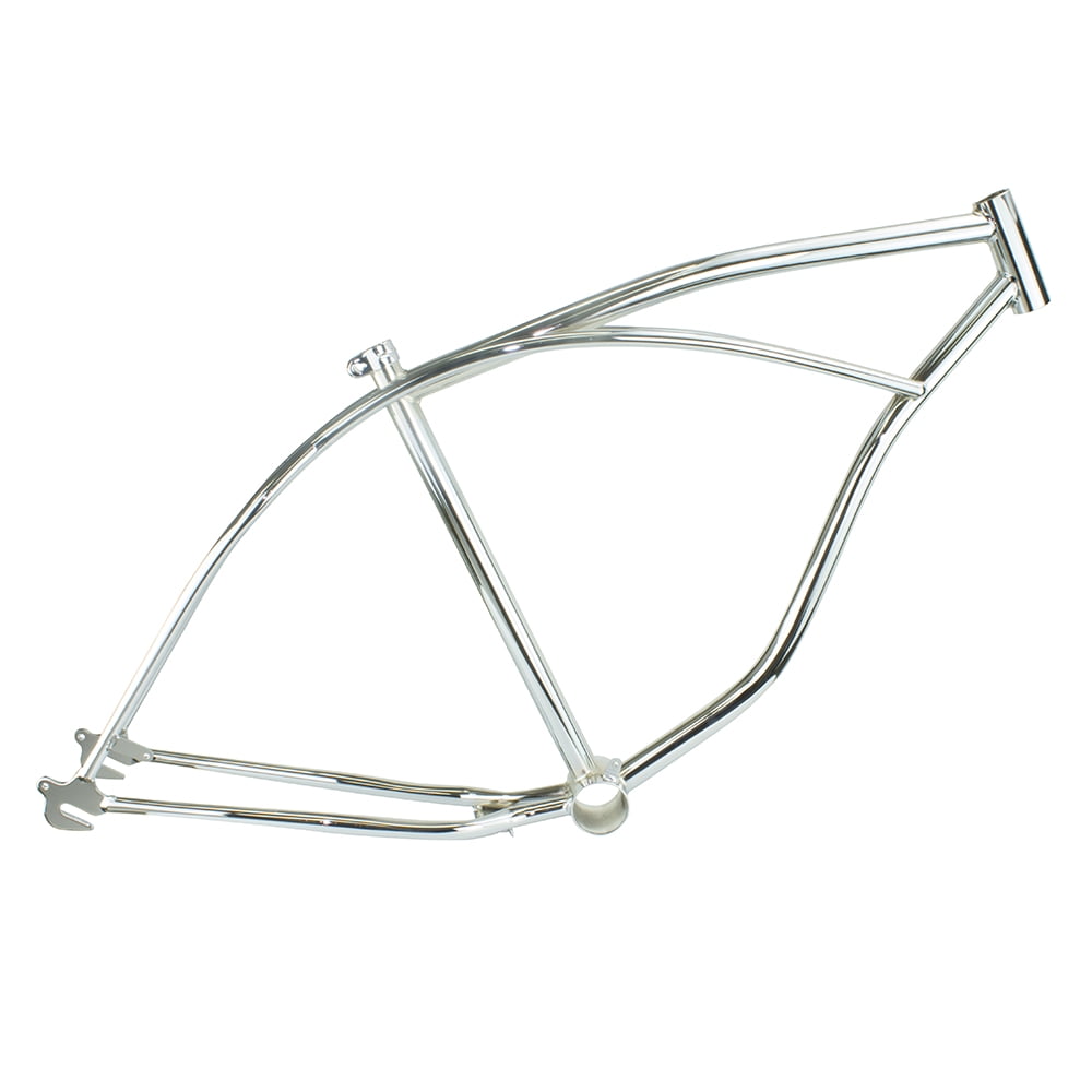 Enix 26" Chrome Beach Cruiser Bike Bicycle Frame, Silver - Walmart.com