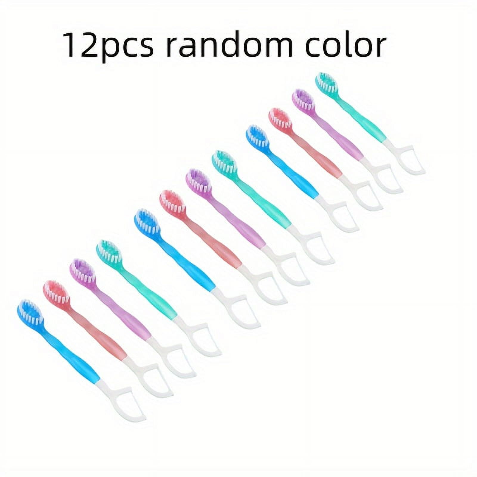 ENIYUU 12-Pack Disposable Portable Burst Bead Toothbrushes with ...