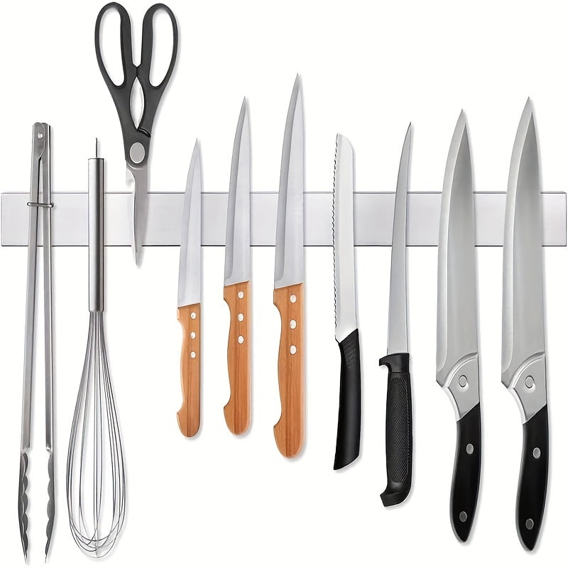 ENIYUU 12inch and 20inch Magnetic Knife Strip Premium Stainless Steel ...