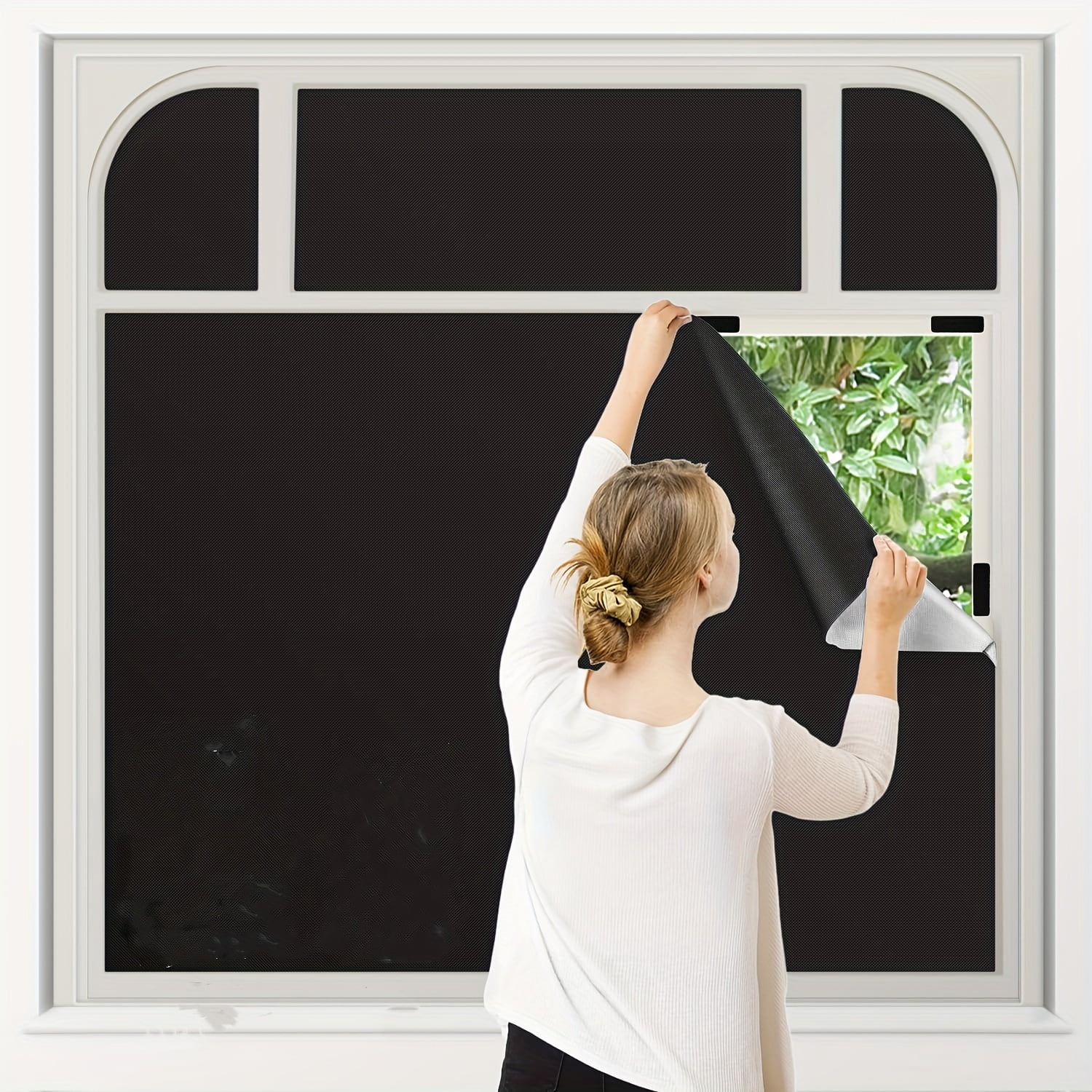 ENIYUU 1pc 100% Blackout Blinds For Bedroom Window Shades Blackout ...