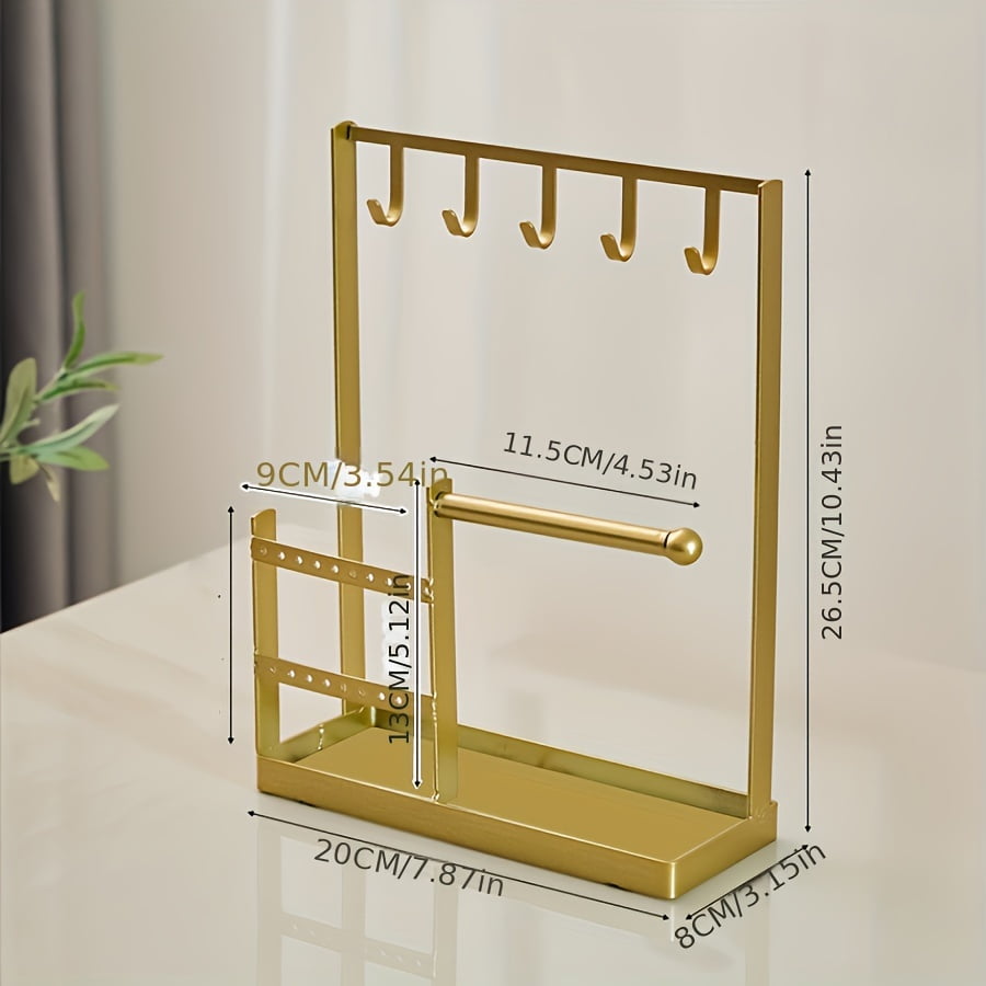 ENIYUU 1pc Chic Metal Jewelry Organizer Stand - Versatile Necklace ...