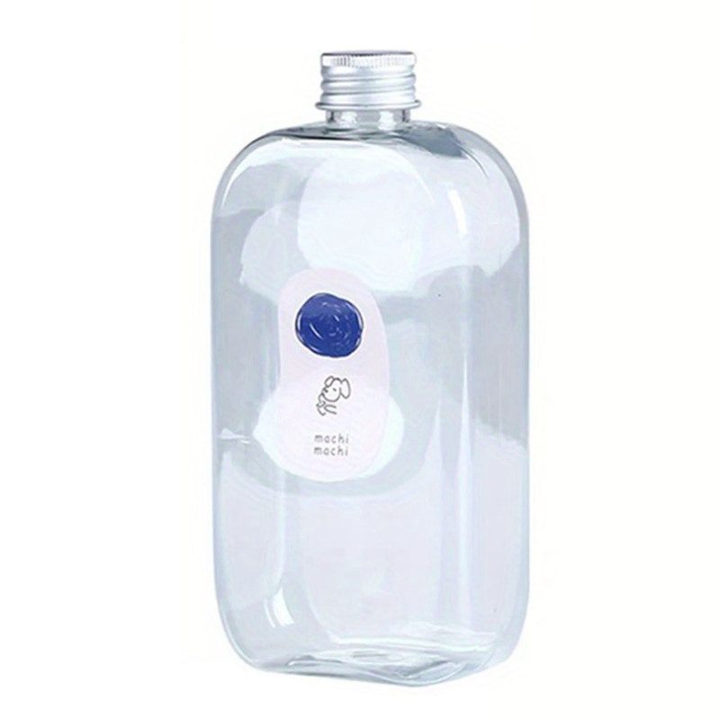 ENIYUU 400ML Disposable Plastic Juice Bottles Clear Flat Plastic Flask ...