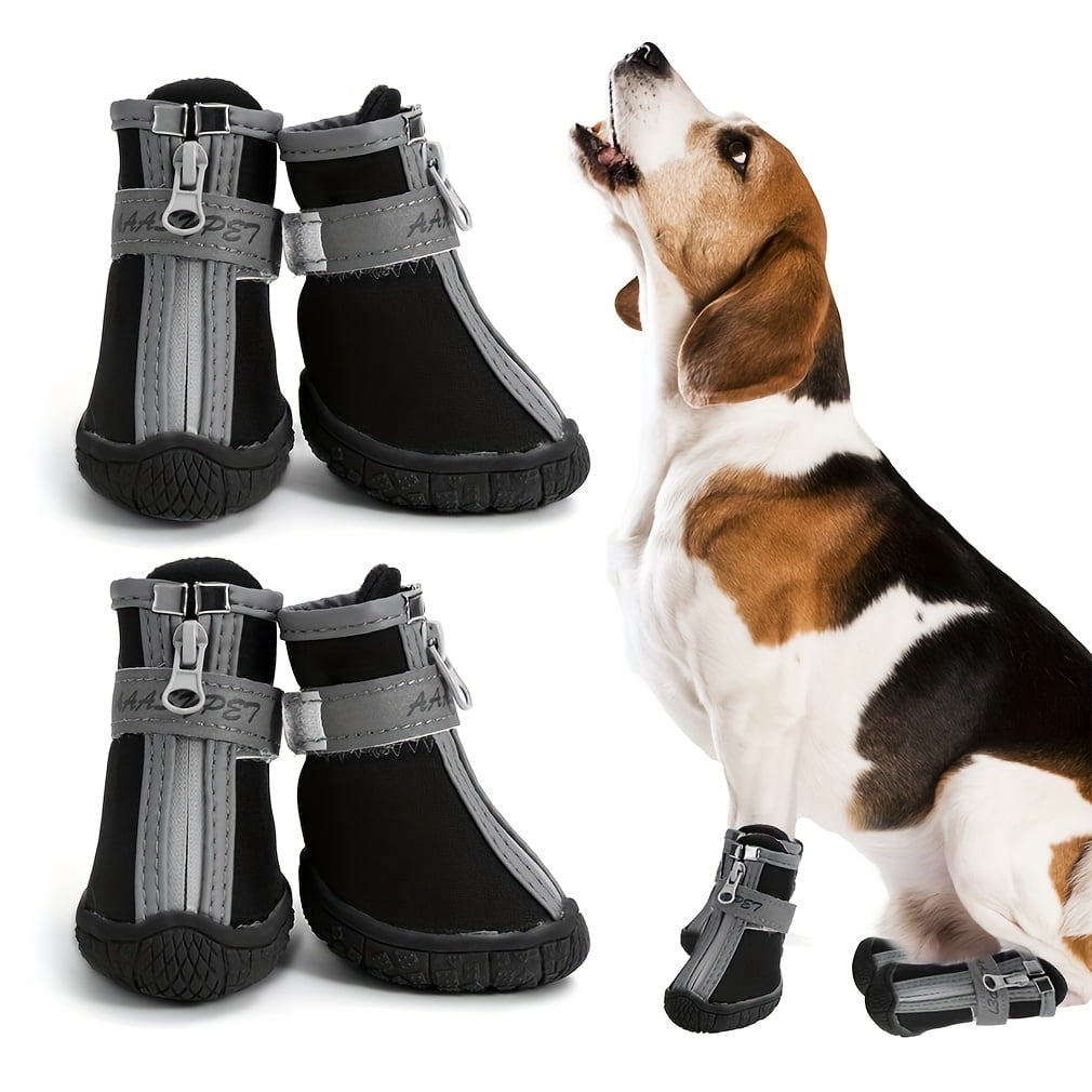 ENIYUU 4pcs Dog Shoes For Small Dogs Dog Boots & Paw Protector For ...