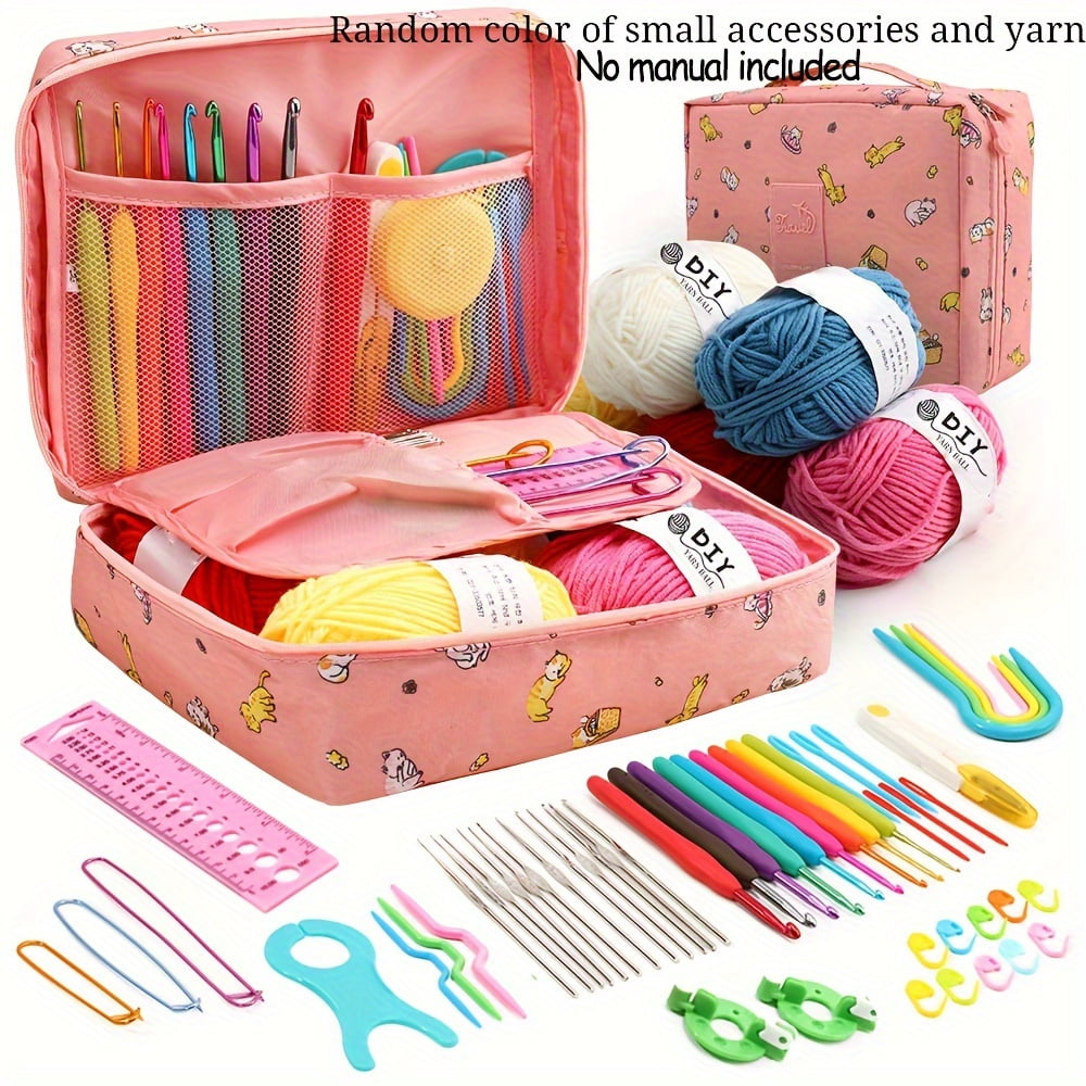 ENIYUU 59pcs/set Complete Crochet Kit with Storage Bag - Perfect for ...
