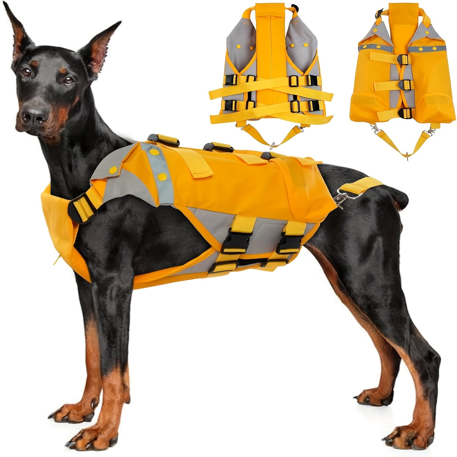 ENIYUU Dog Lifejacket High Visibility Dog Life Vest Ripstop Dog ...