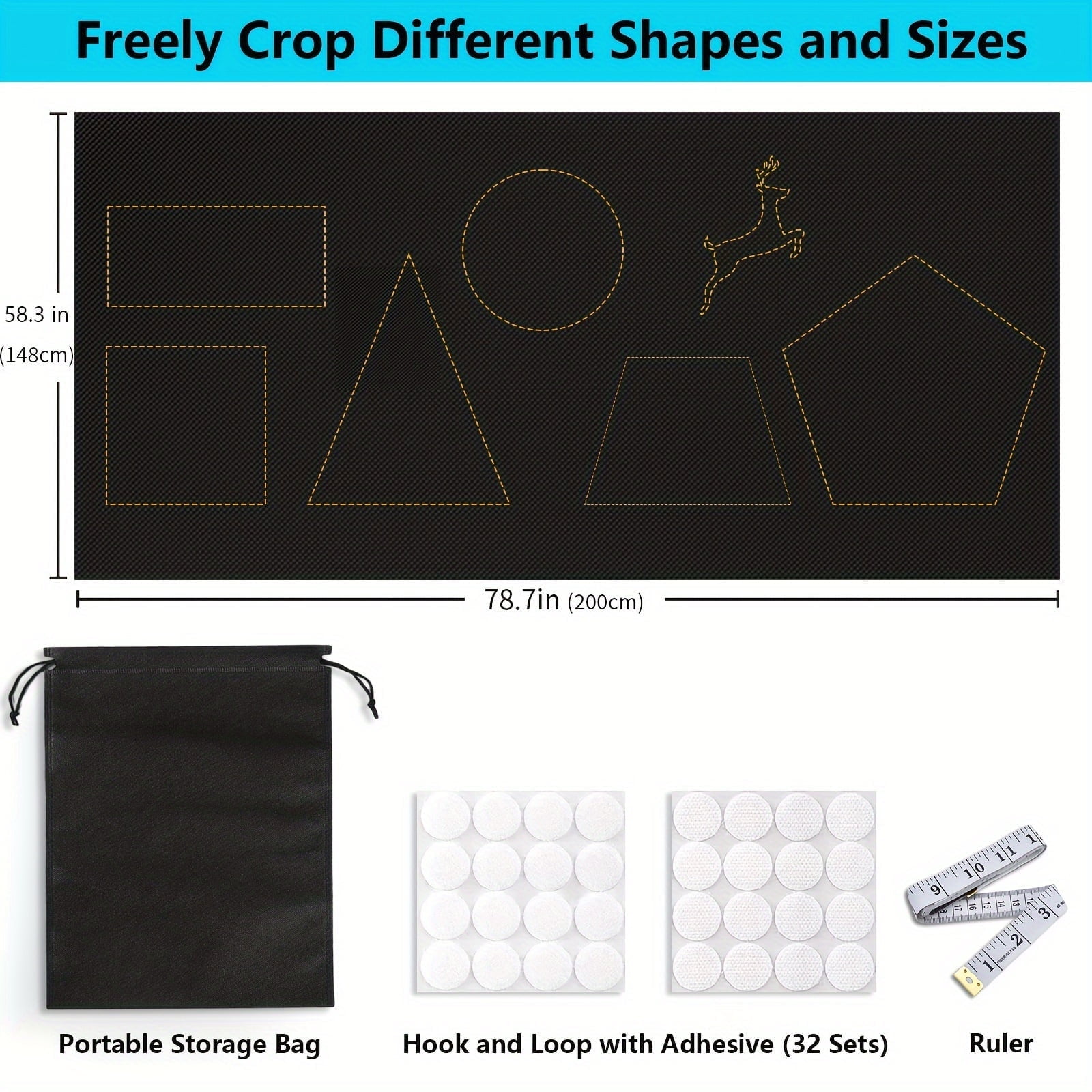 ENIYUU Easy-Install Portable Blackout Curtain - 100% Light Blocking No ...