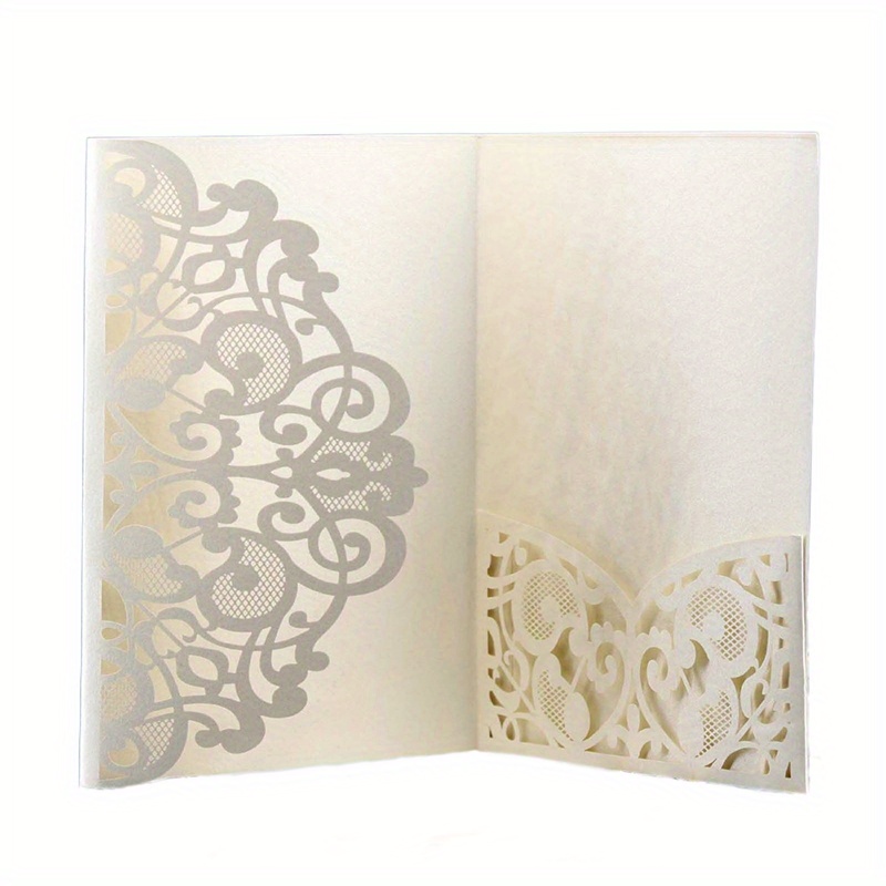 ENIYUU Exquisite Laser-Cut Invitation Card Set - 10-Piece Elegant ...