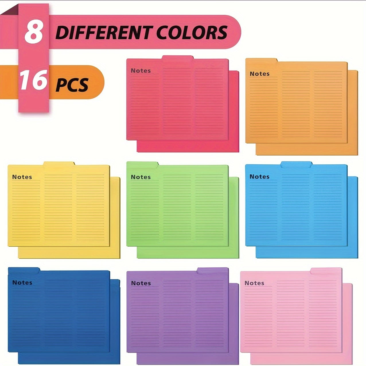 ENIYUU Manila Color Folders Office Document Classification Storage Book ...