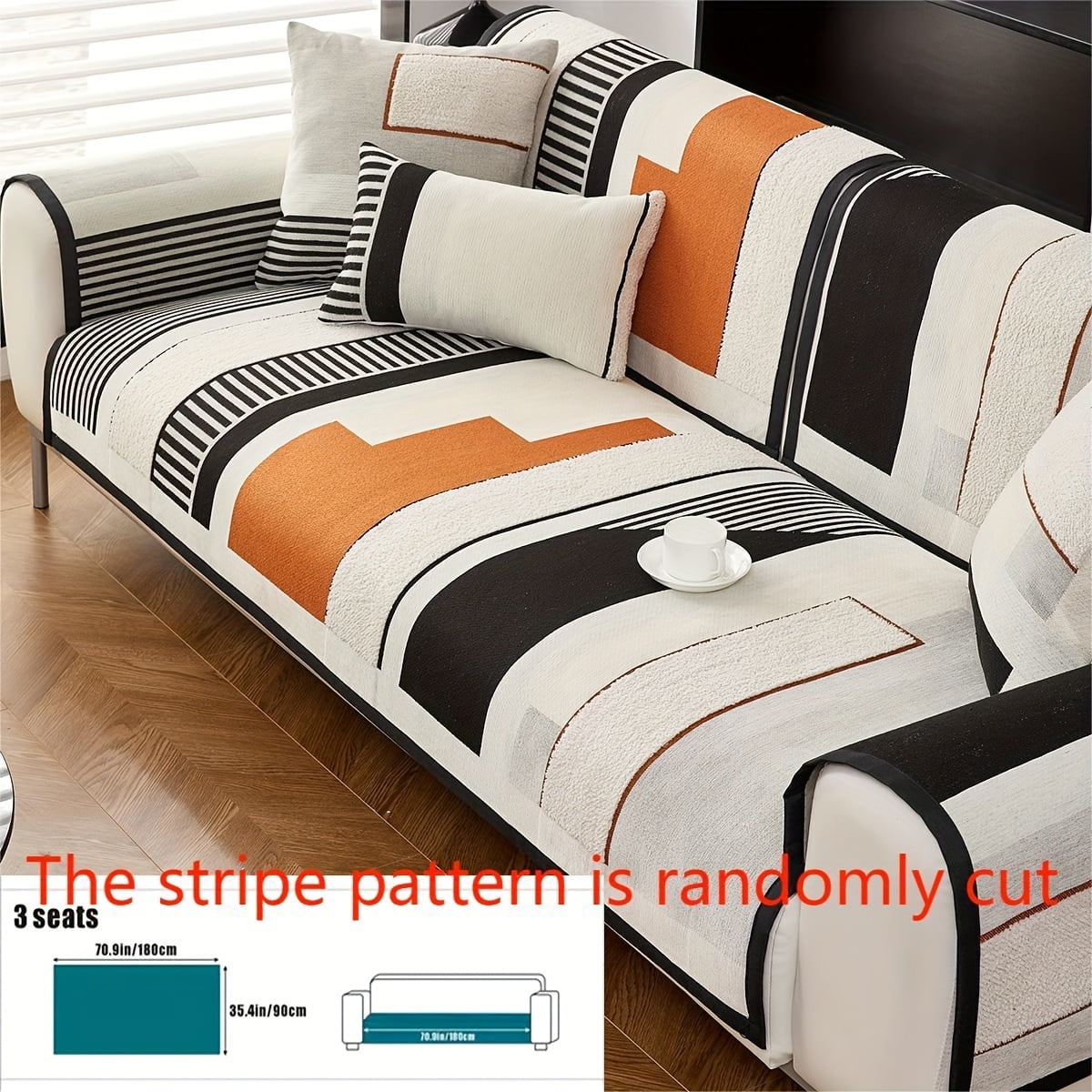 ENIYUU Modern Non-Slip Sofa Cover - Pet & Dirt Resistant Machine ...