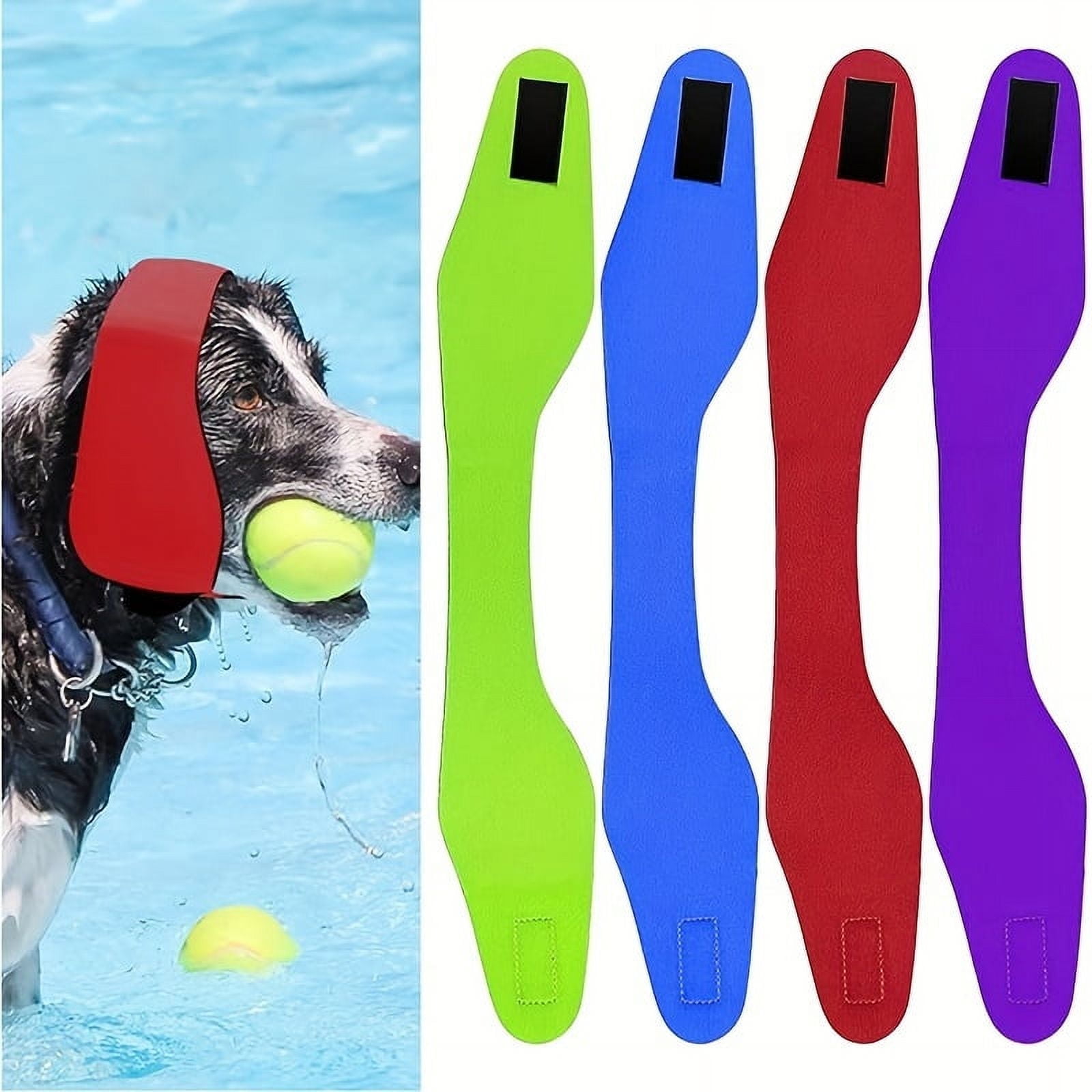 ENIYUU Pet Dog Swim Ear Protector Set 4 Colors (Green Blue Purple Red ...