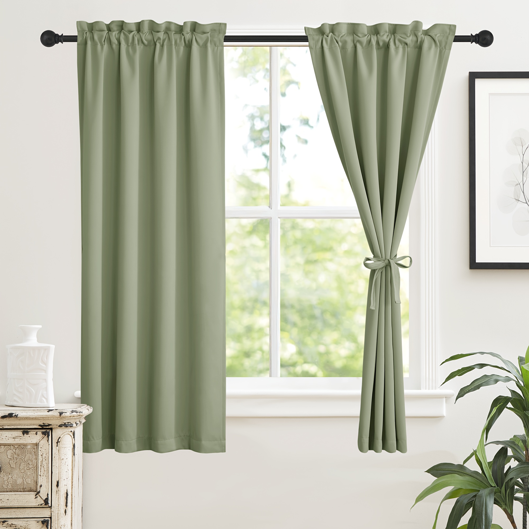 ENIYUU Portable Temporary 100% Blackout Curtains With Self Adhesive For ...