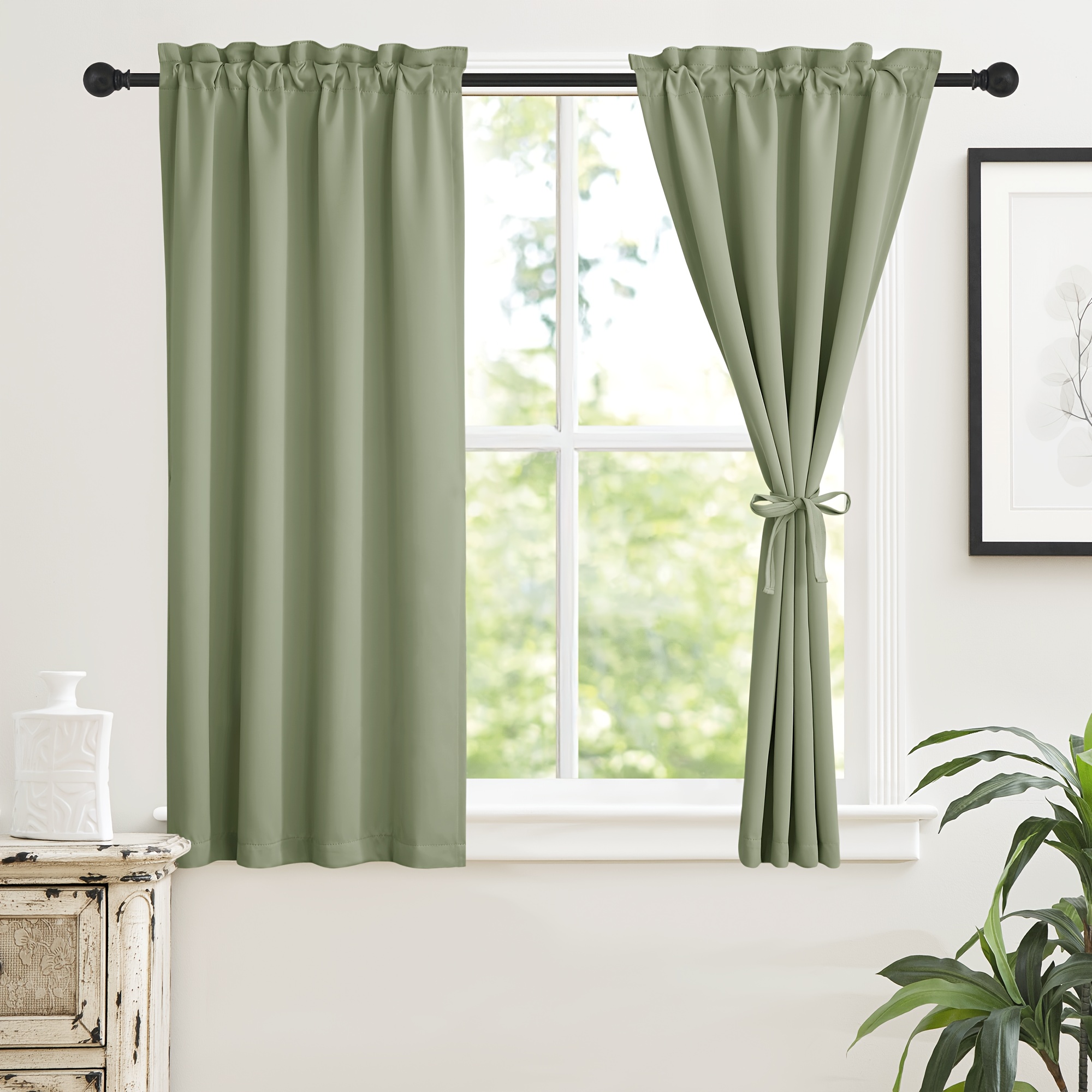 ENIYUU Portable Temporary 100% Blackout Curtains With Self Adhesive For ...