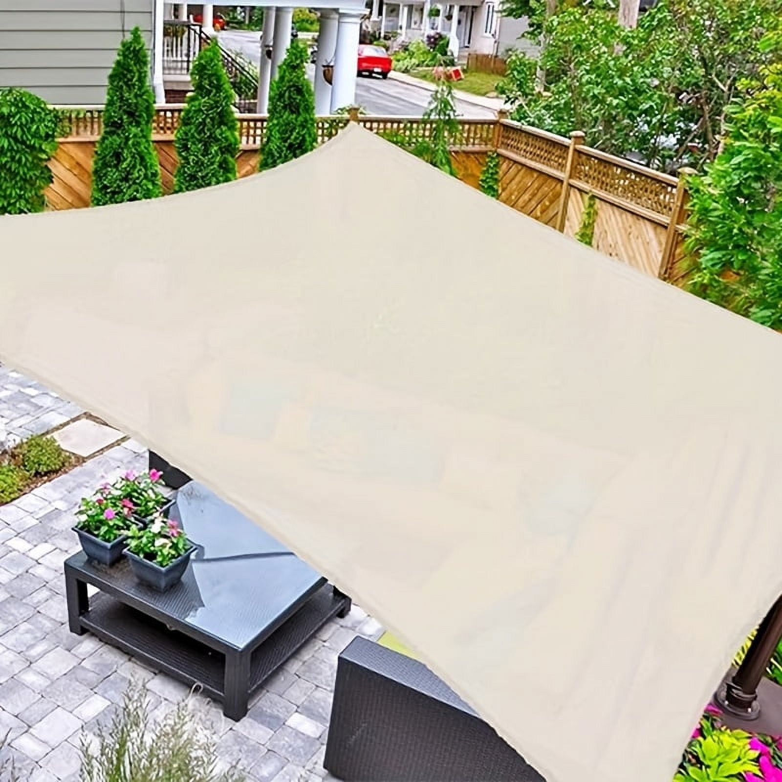 ENIYUU Sun Shade Sail Rectangle 12‘ x 16‘ UV Block Canopy for Patio ...