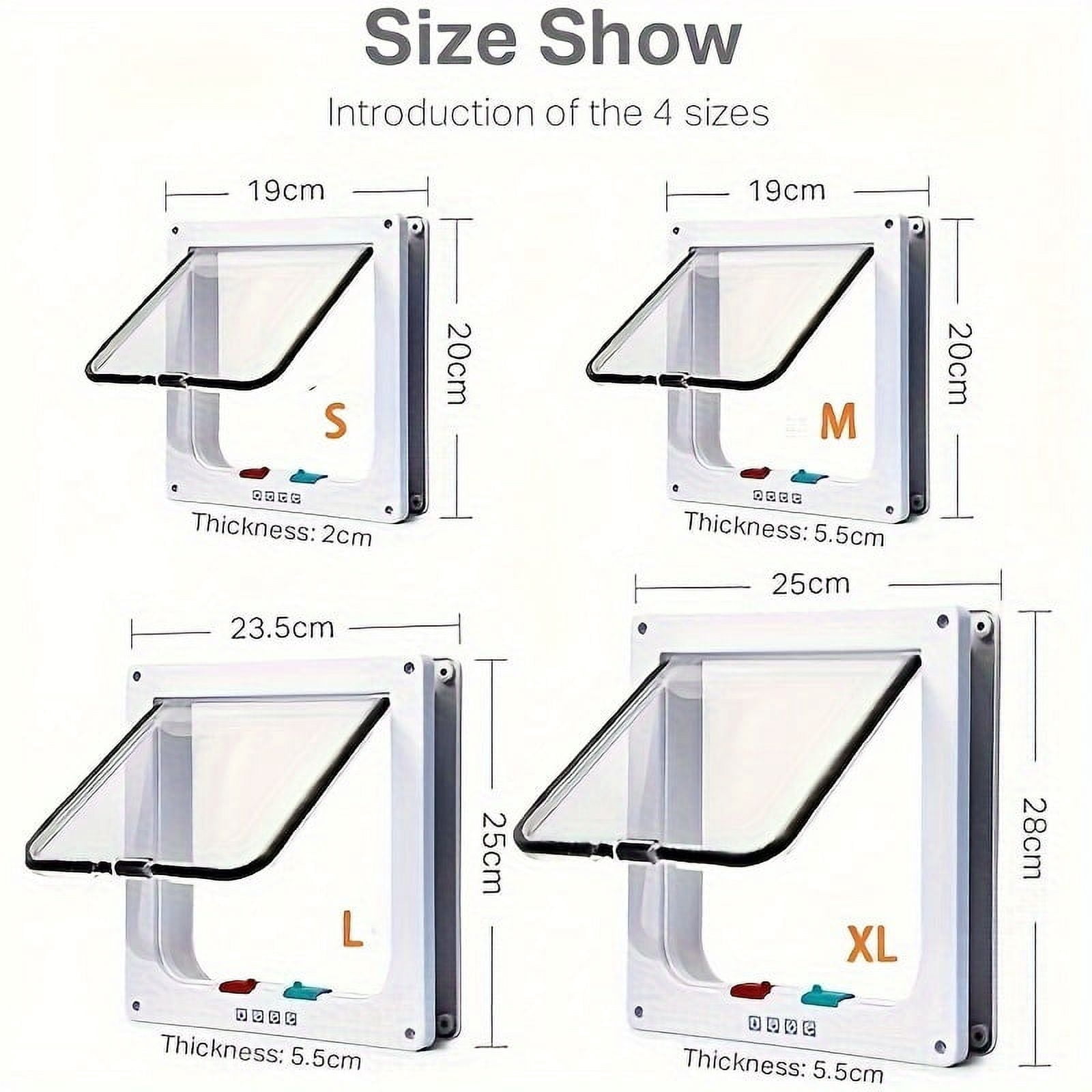 ENIYUU Ultra-Secure Lockable Pet Door - Advanced Safety for Dogs & Cats ...