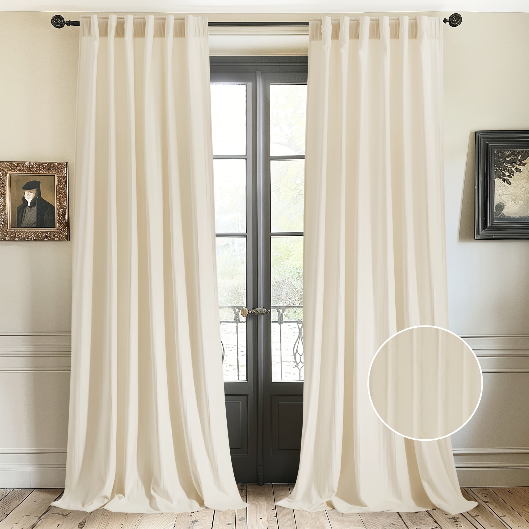 ENIYUU Velvet Curtains Embossed Line Window Decor For Nursery Kids ...