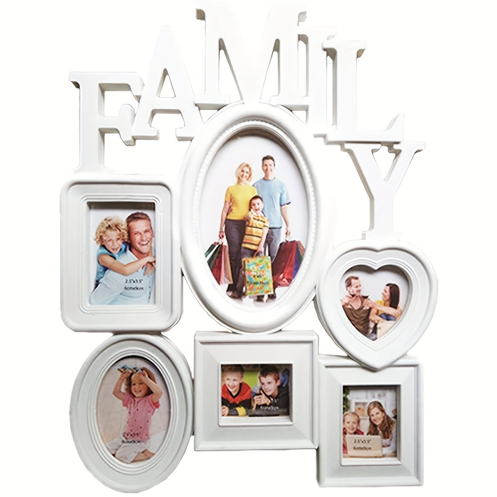 ENIYUU Wall Hanging Family Photo Frame with 6 Photos Memory Pictures ...