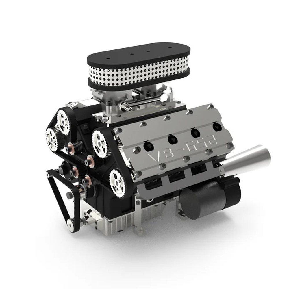 ENJOMOR GS-V8 78CC DOHC Four Stroke Pipe Water Cooled Model V8 Engine ...