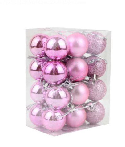 ENJOY 24pcs Christmas Tree Baubles Balls Decor Ornament Xmas Wedding ...