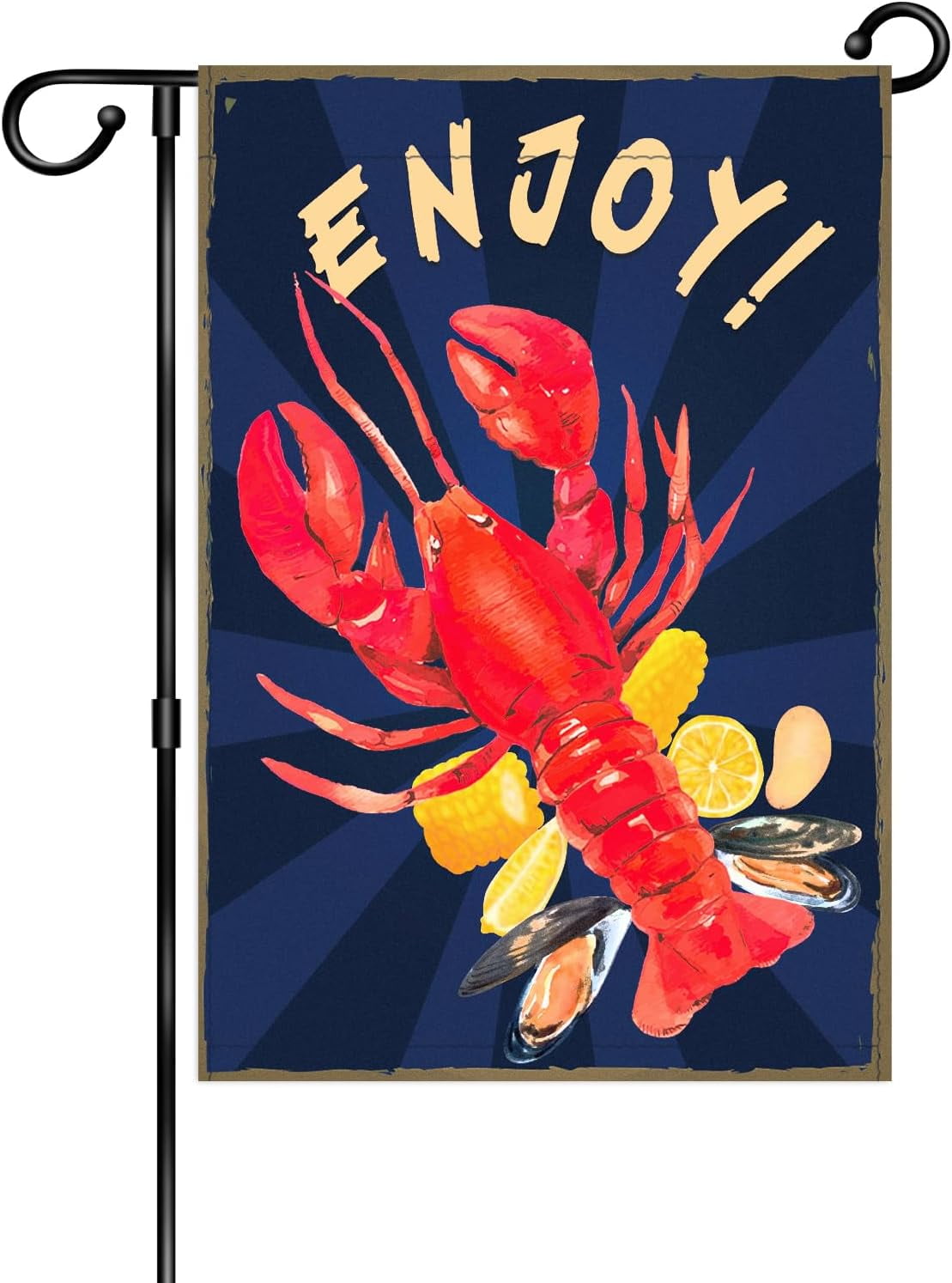 ENJOY Garden Flag,Lobster Clam Bake Summer Flag,Crawfish Party ...