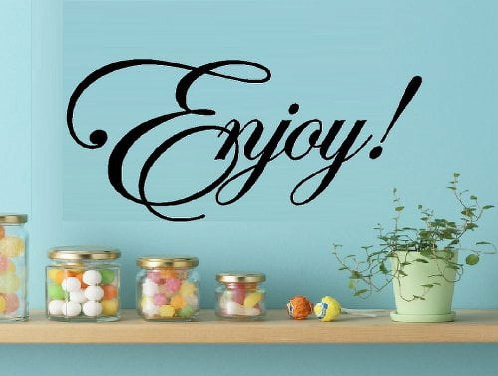 ENJOY ~ WALL DECAL, HOME DECOR 9" X 20" - Walmart.com